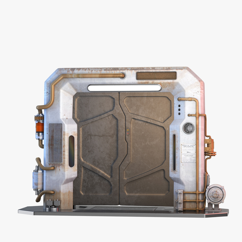 3d model sci-fi door