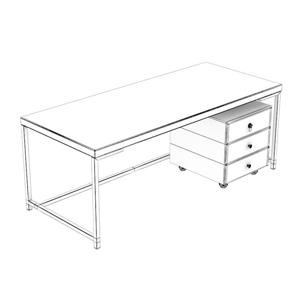 3d modern desk model