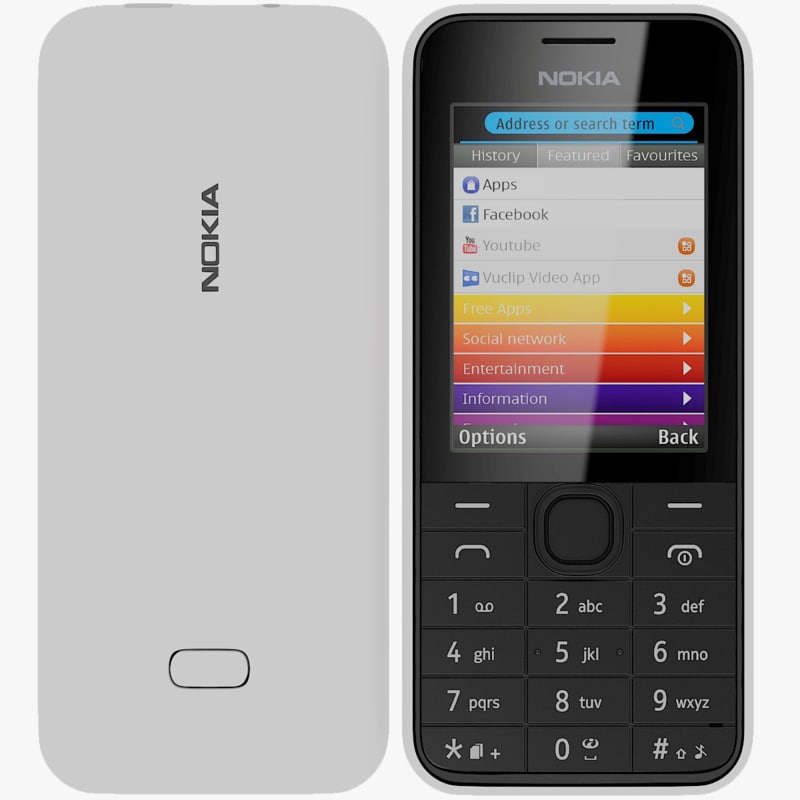 3d model of nokia 208