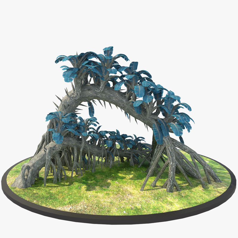 alien tree 3d obj