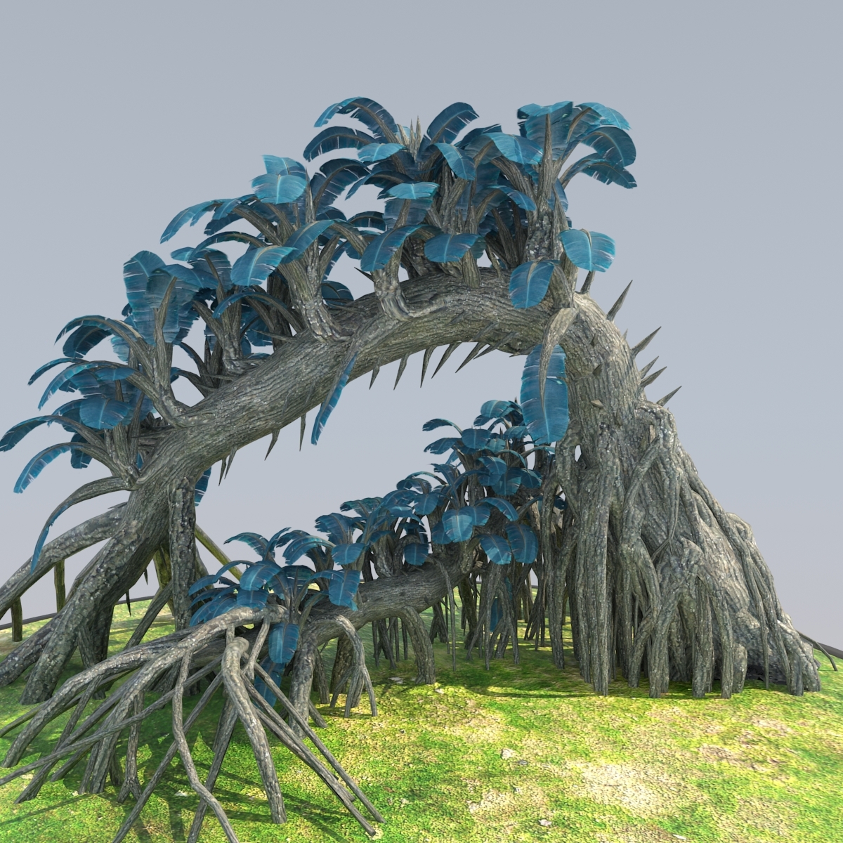 alien tree 3d obj