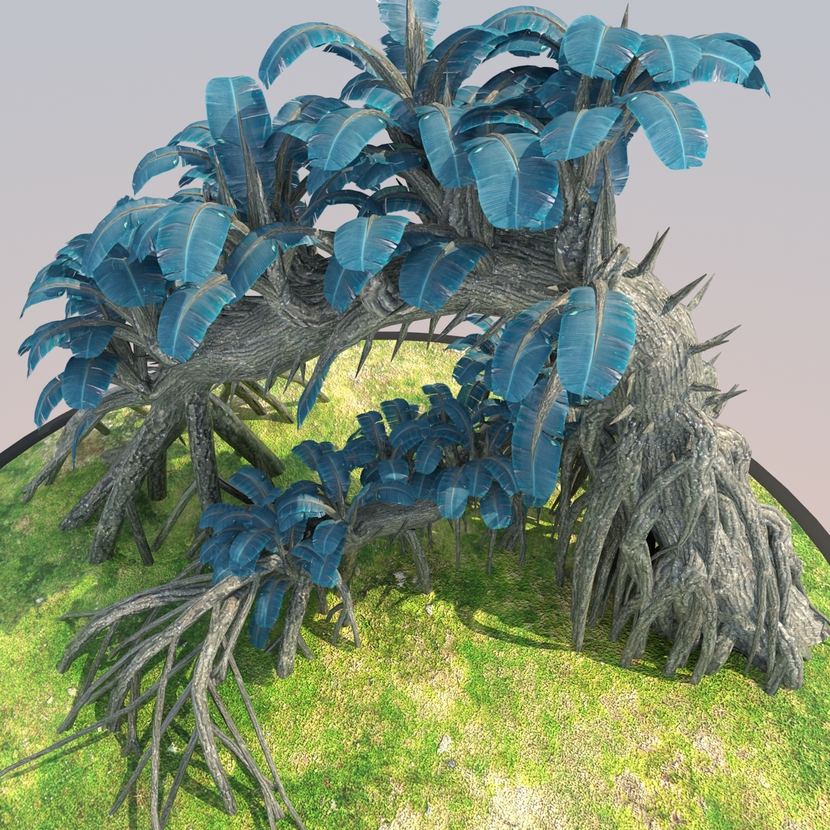 alien tree 3d obj