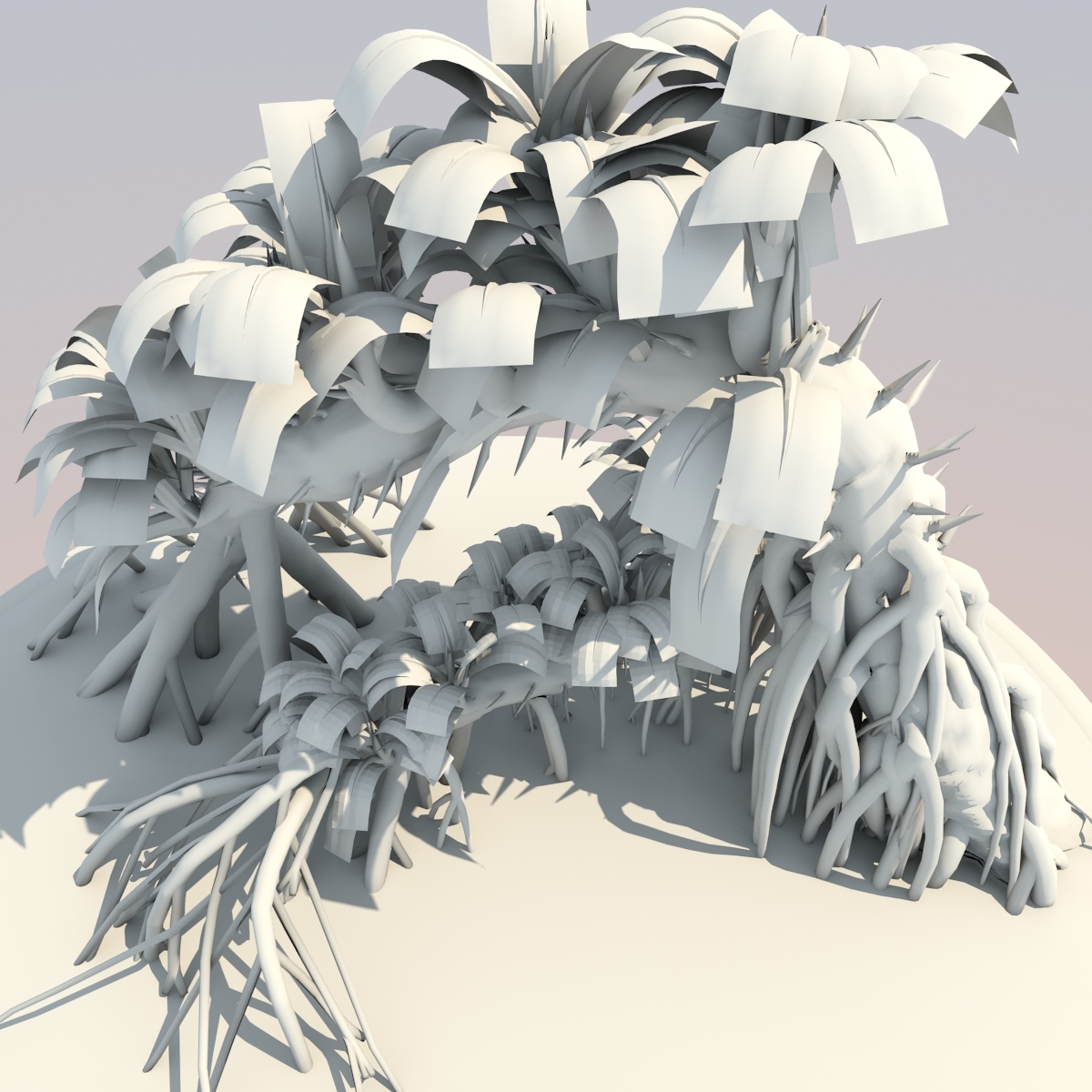 alien tree 3d obj