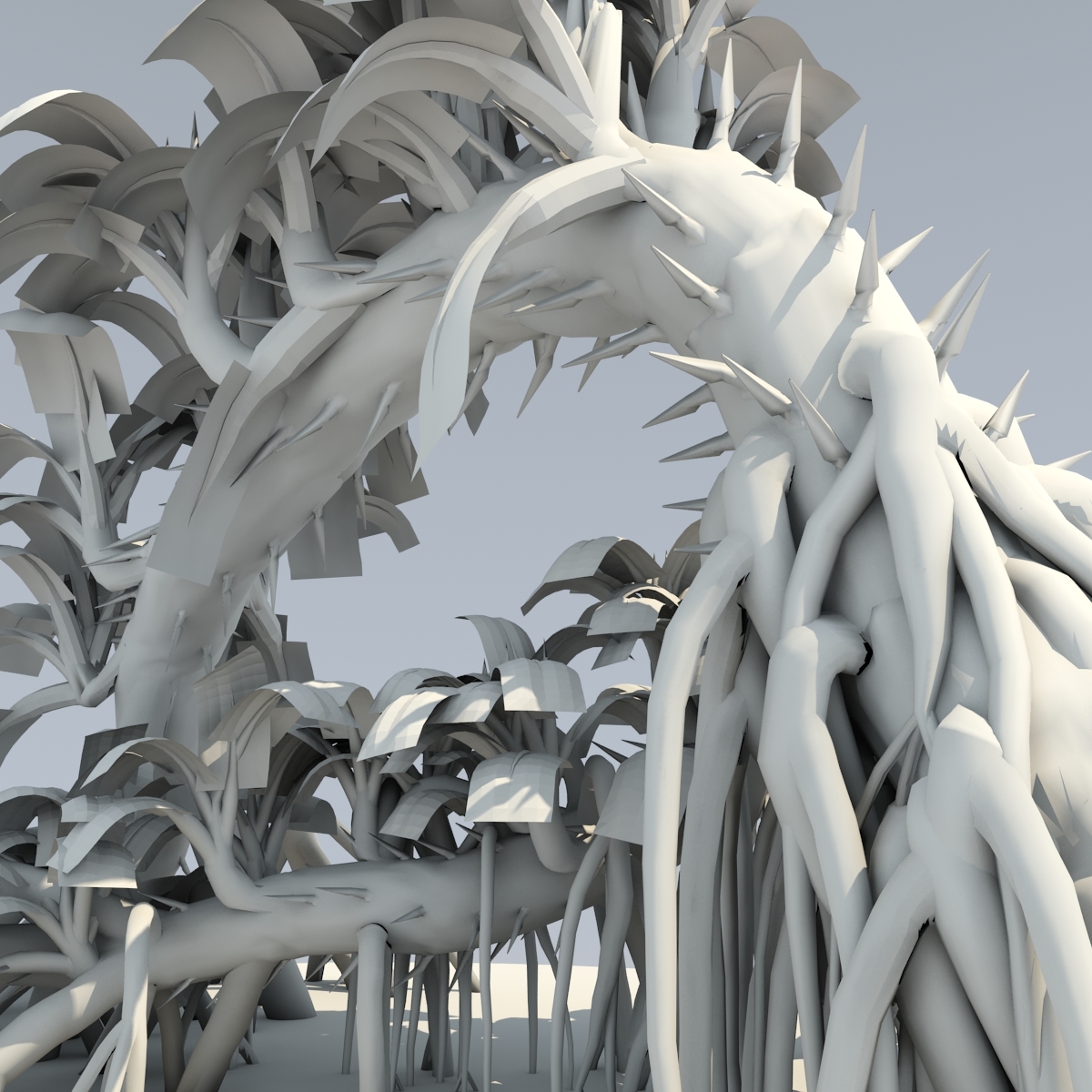 alien tree 3d obj