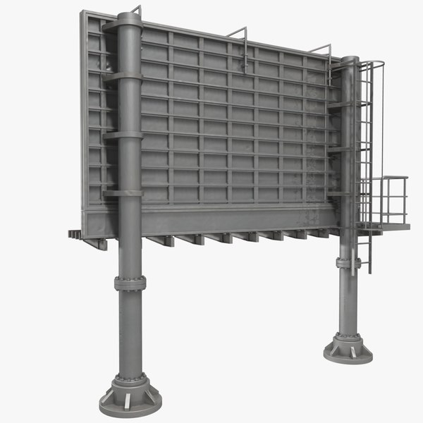 billboard 48 sheet pillars 3d lwo