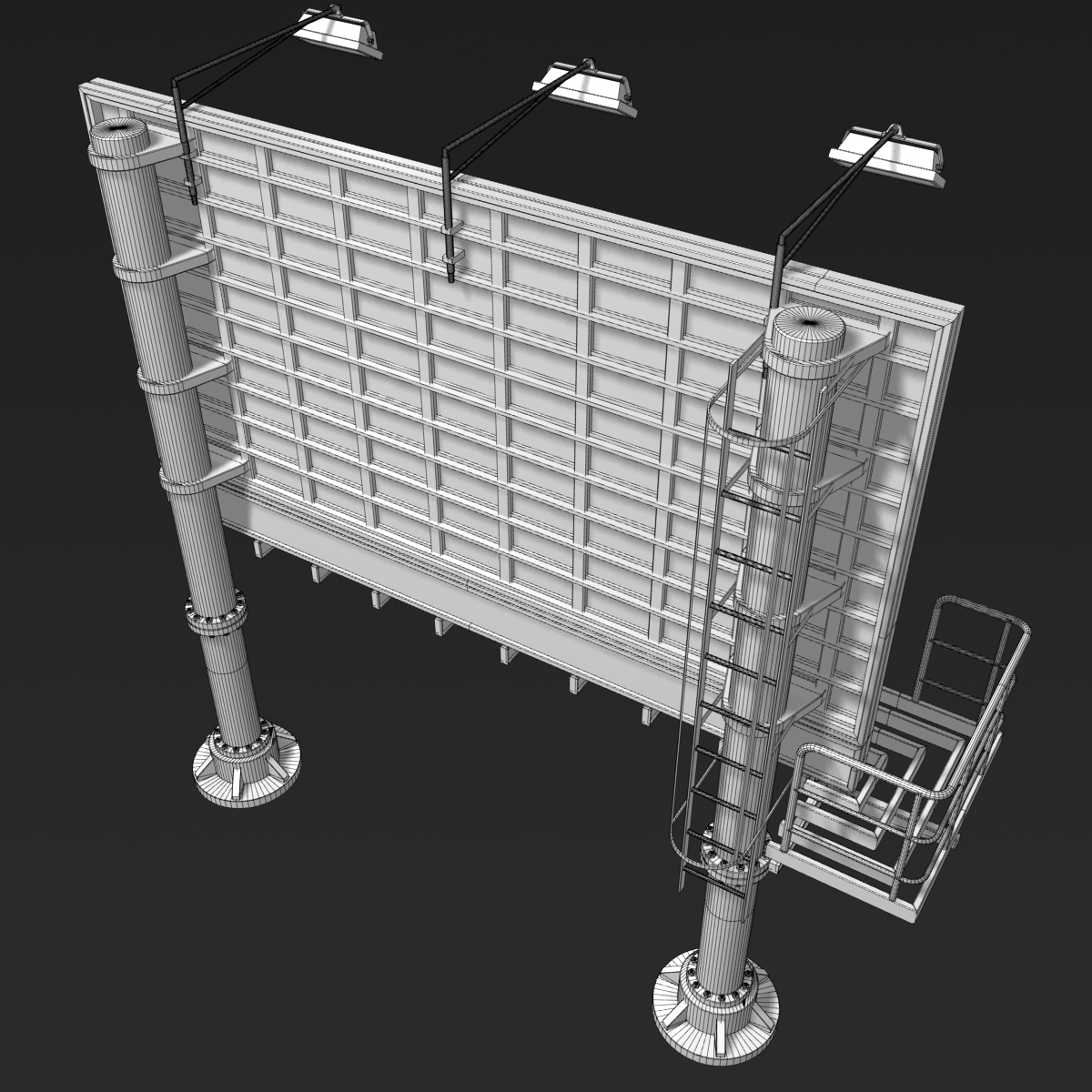 Billboard 48 Sheet Pillars 3d Lwo