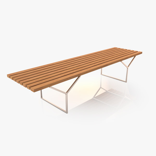 3d realistic bench model