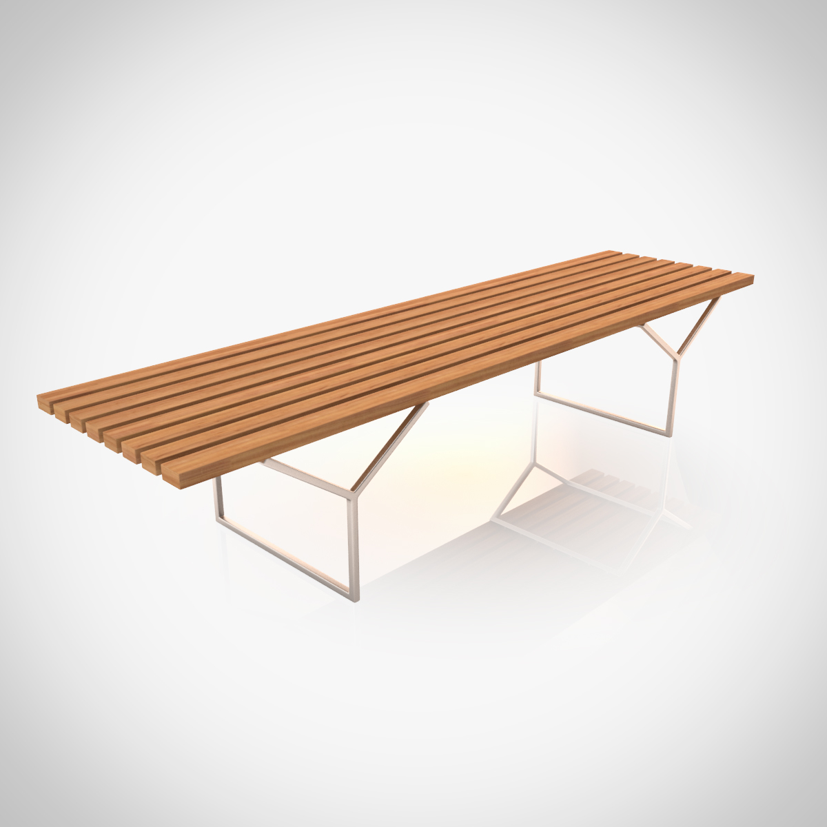 3d realistic bench model