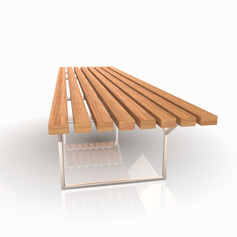 3d realistic bench model