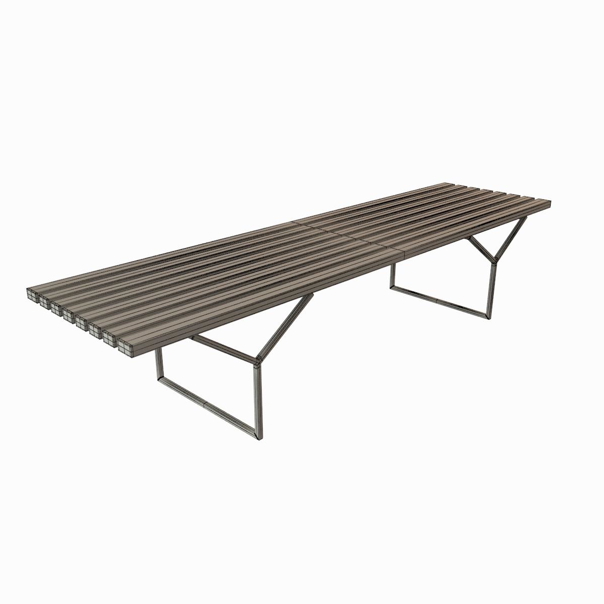 3d realistic bench model