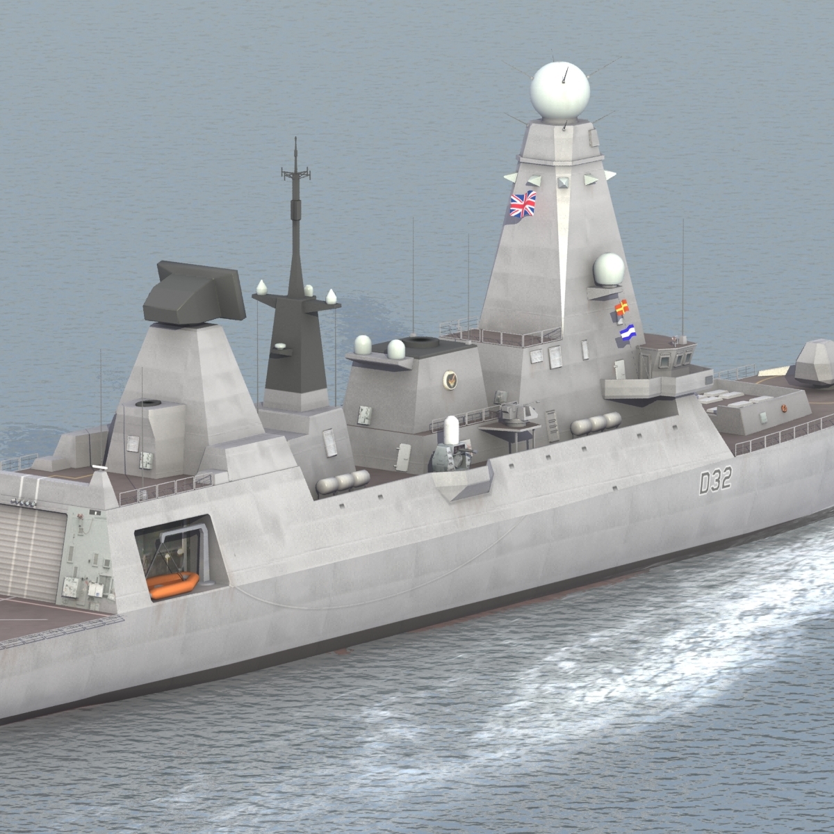 3dsmax type 45 daring class destroyer