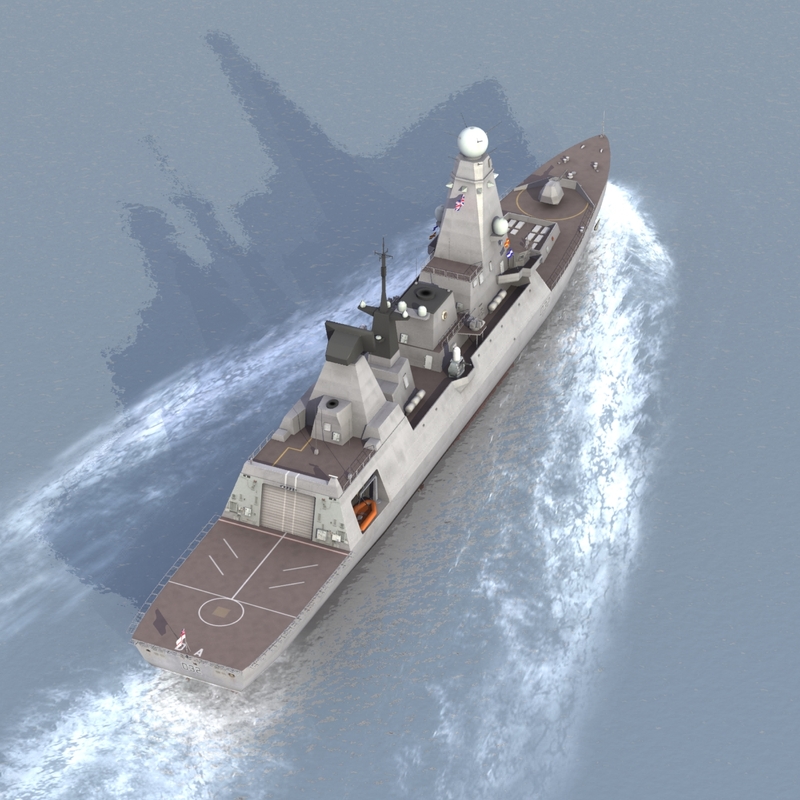 3dsmax type 45 daring class destroyer