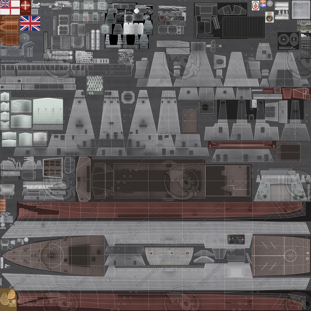 3dsmax type 45 daring class destroyer