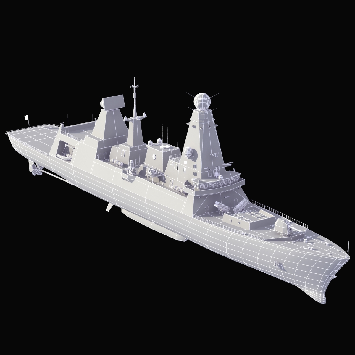 3dsmax type 45 daring class destroyer
