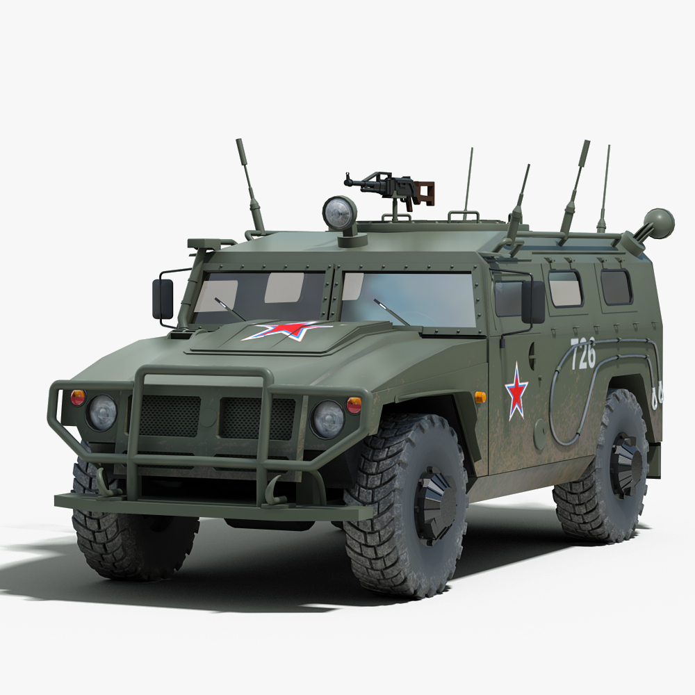 russian gaz 2975 tigr 3d max