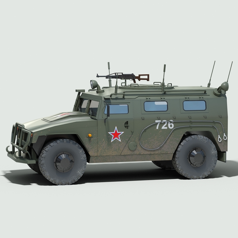 russian gaz 2975 tigr 3d max