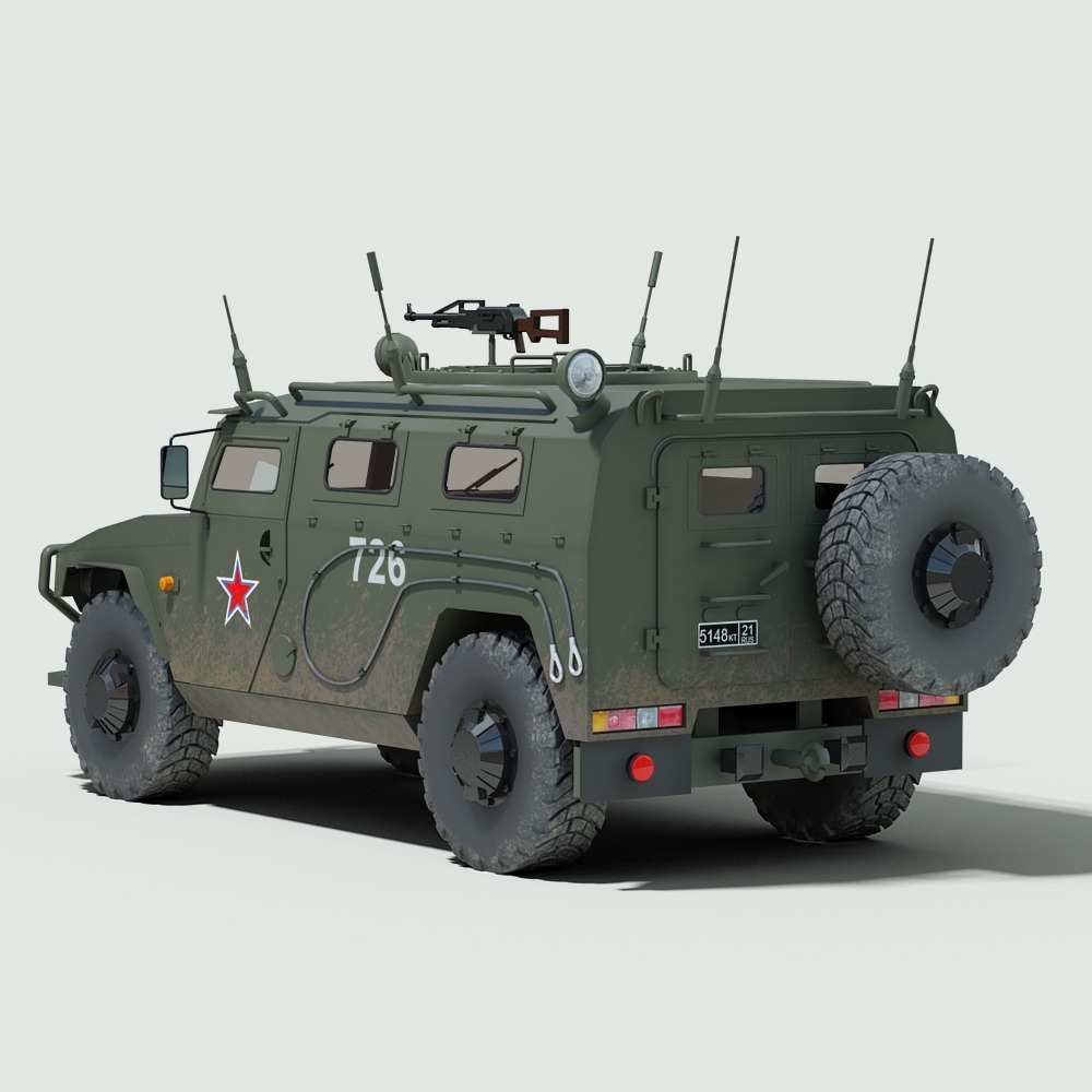 russian gaz 2975 tigr 3d max