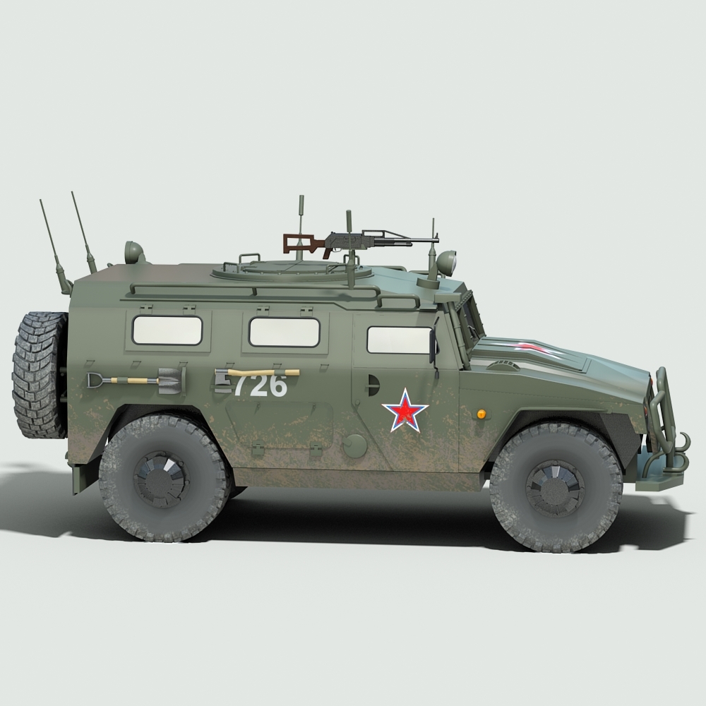 russian gaz 2975 tigr 3d max