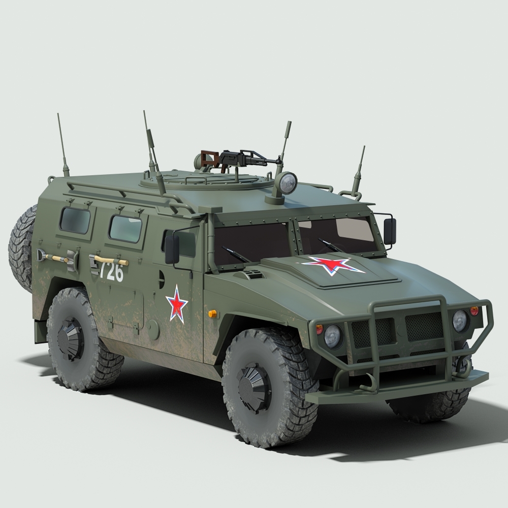 russian gaz 2975 tigr 3d max