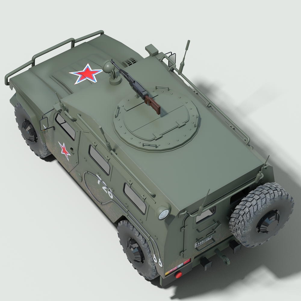 russian gaz 2975 tigr 3d max