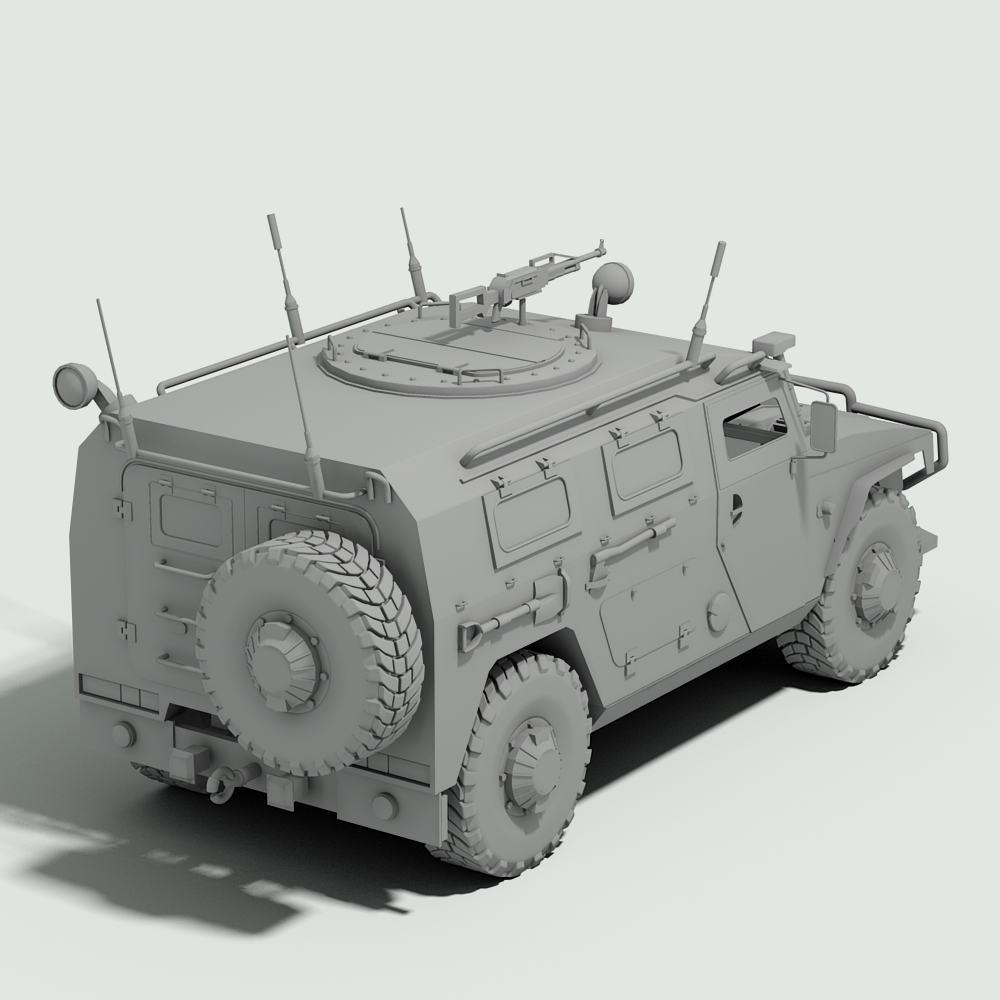 russian gaz 2975 tigr 3d max