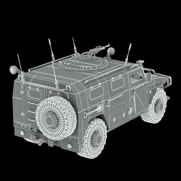 russian gaz 2975 tigr 3d max