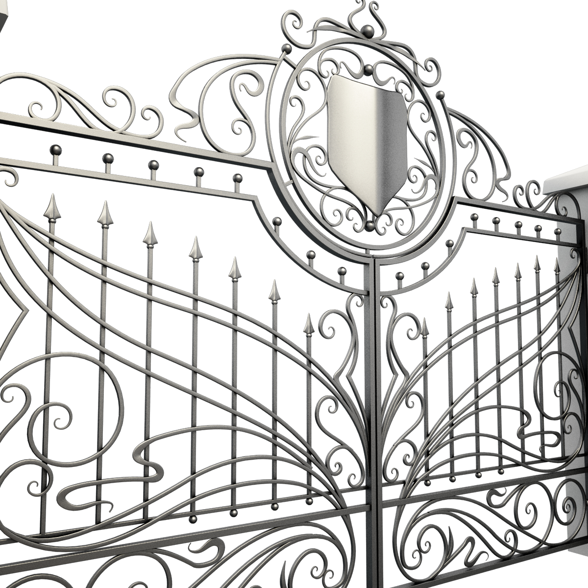 3d max wrought iron gate