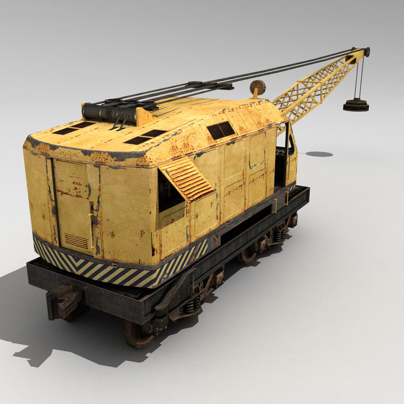 railway crane 3d 3ds