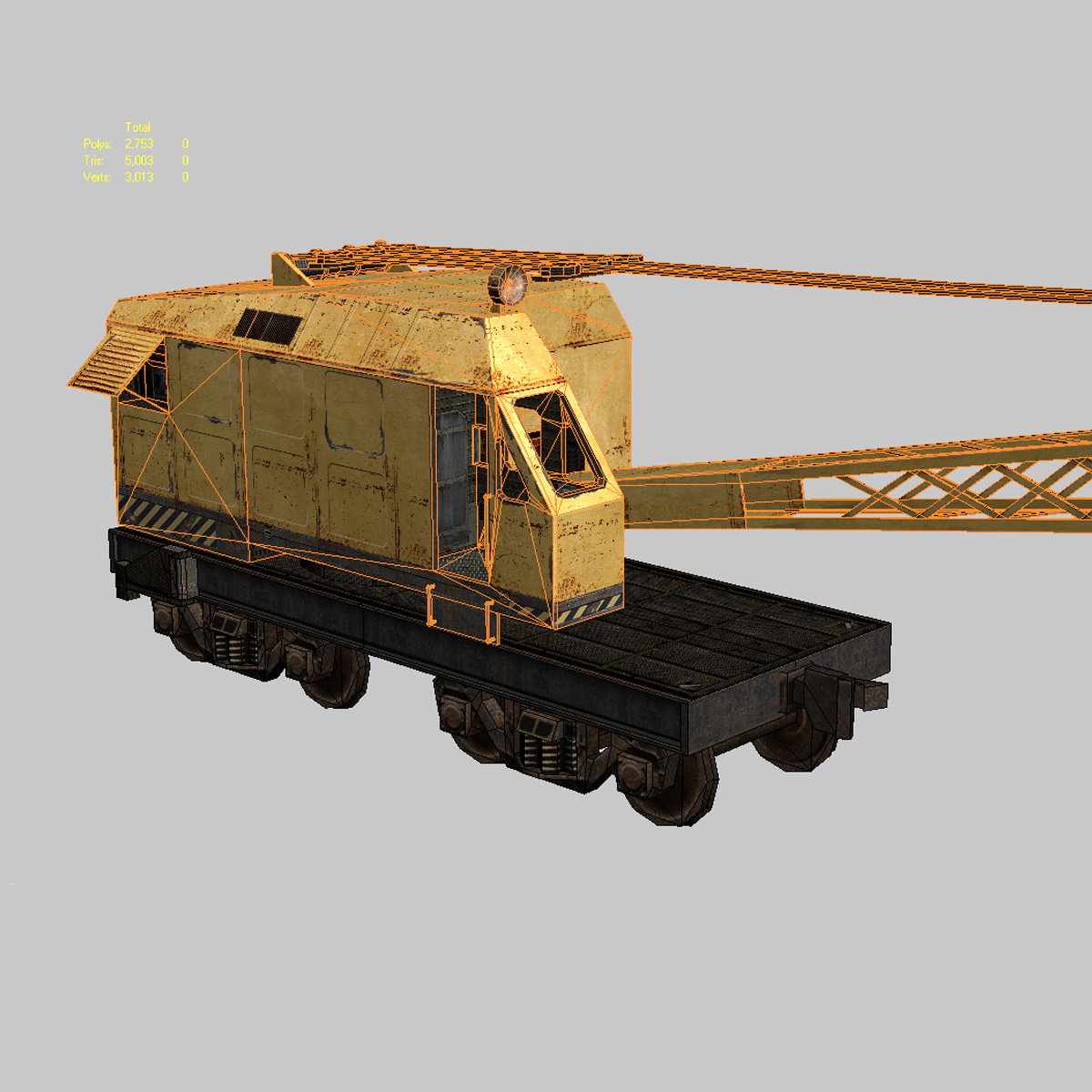 railway crane 3d 3ds