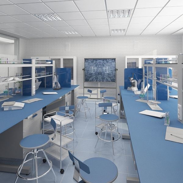 3d interior scientific laboratory