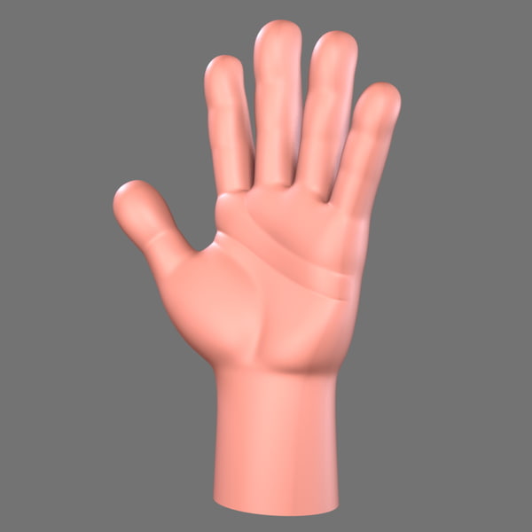 obj cartoon hand toon