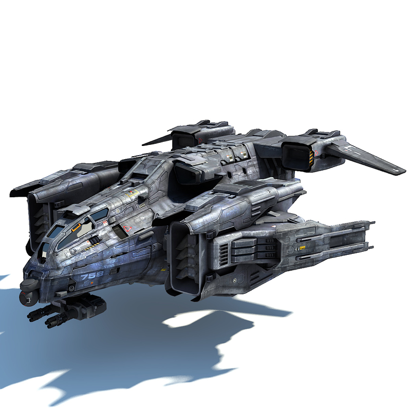 3d model sci fi dropship