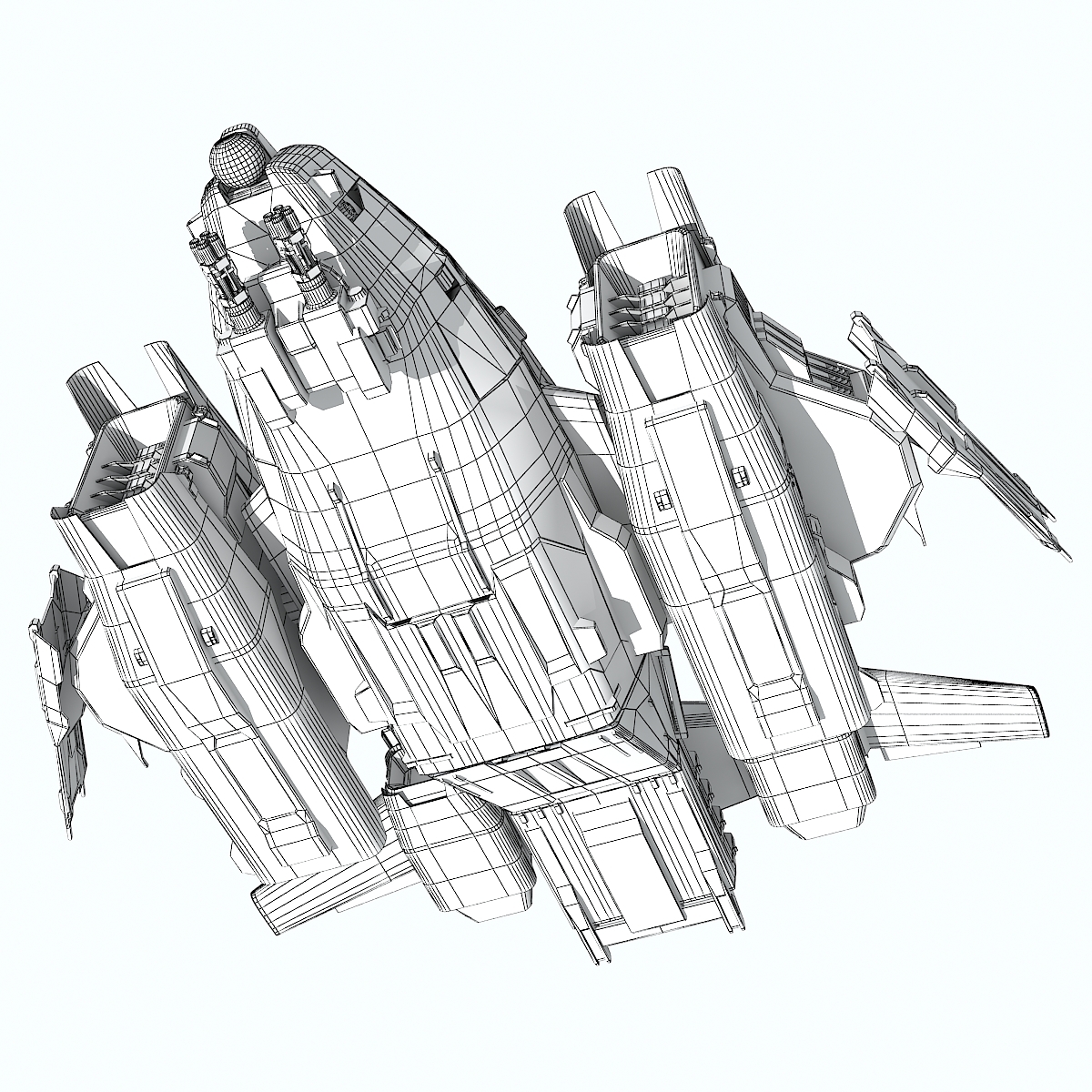 3d model sci fi dropship