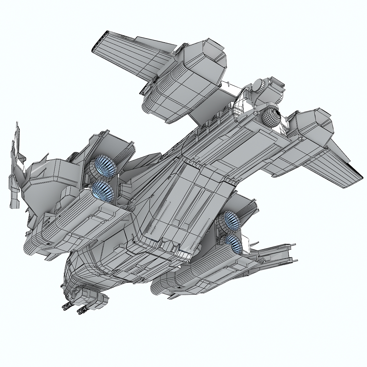 3d model sci fi dropship