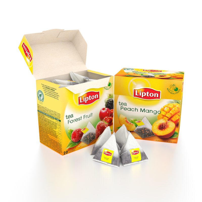 tea lipton pyramid 3d model