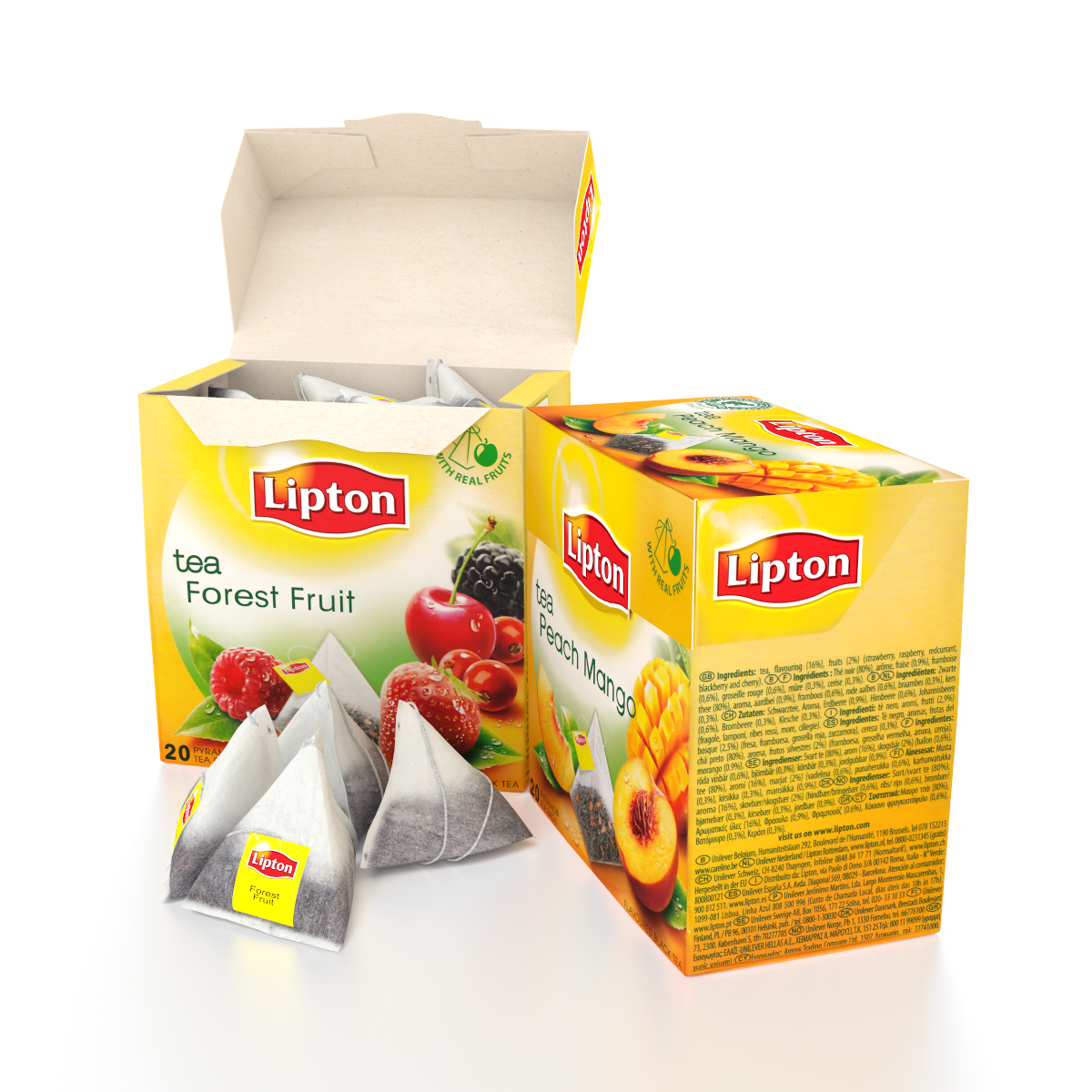 tea lipton pyramid 3d model