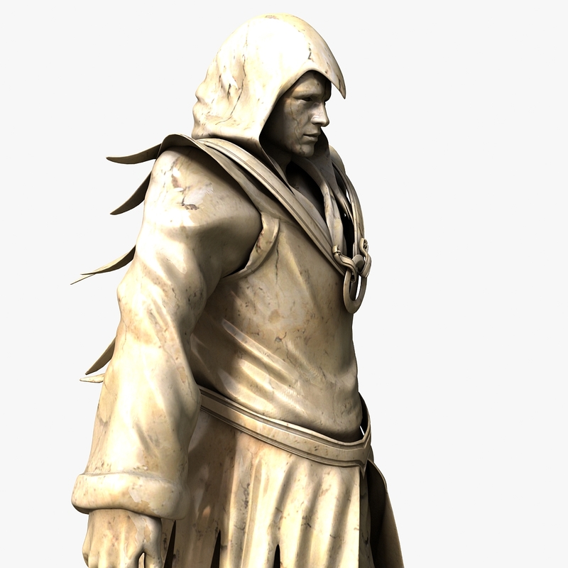 wizard statue 3d max