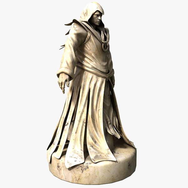 wizard statue 3d max