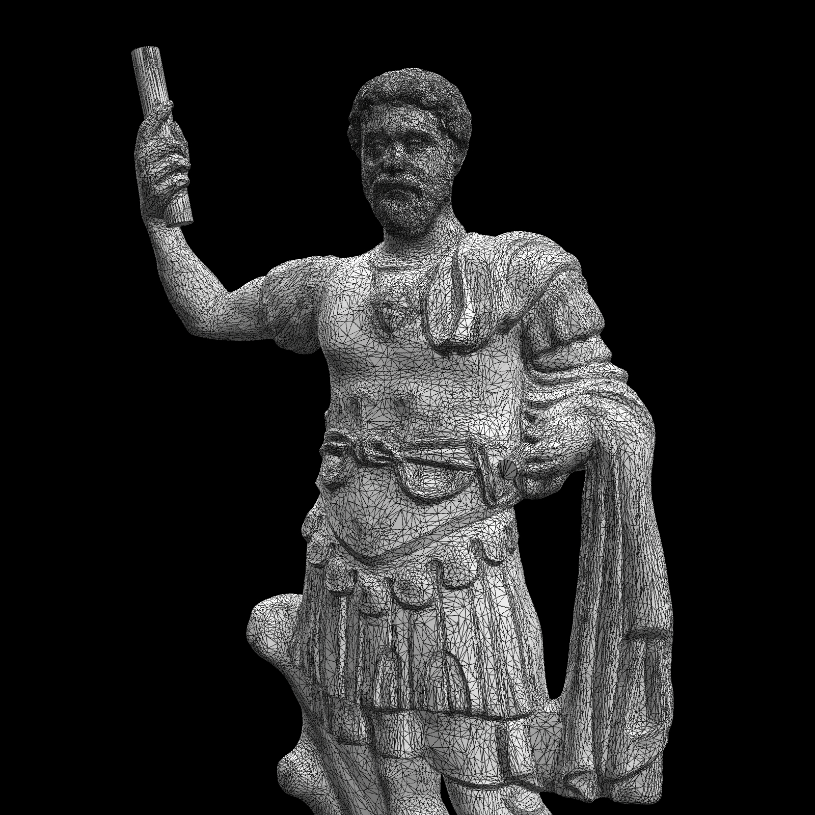 3d ancient roman statue model