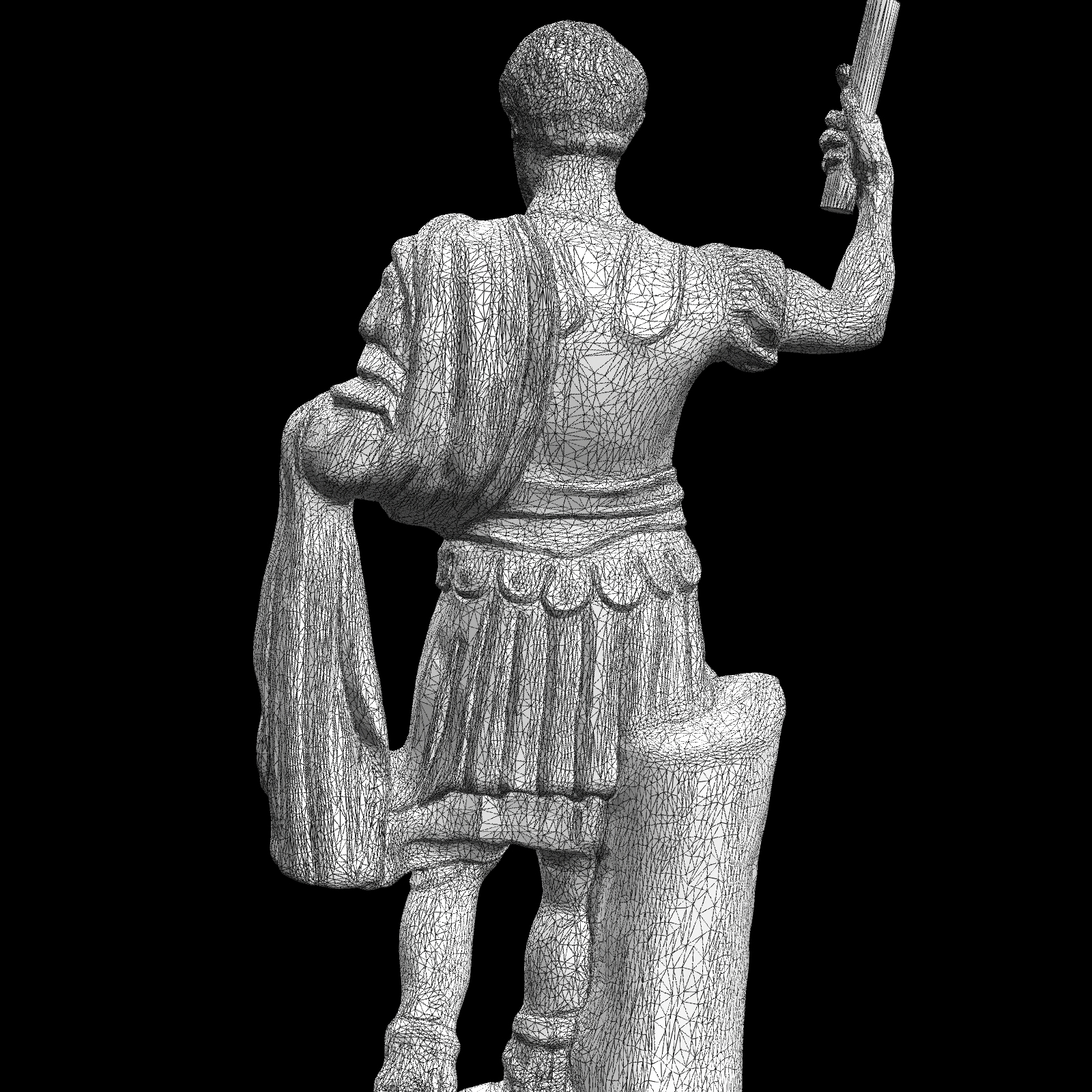 3d ancient roman statue model