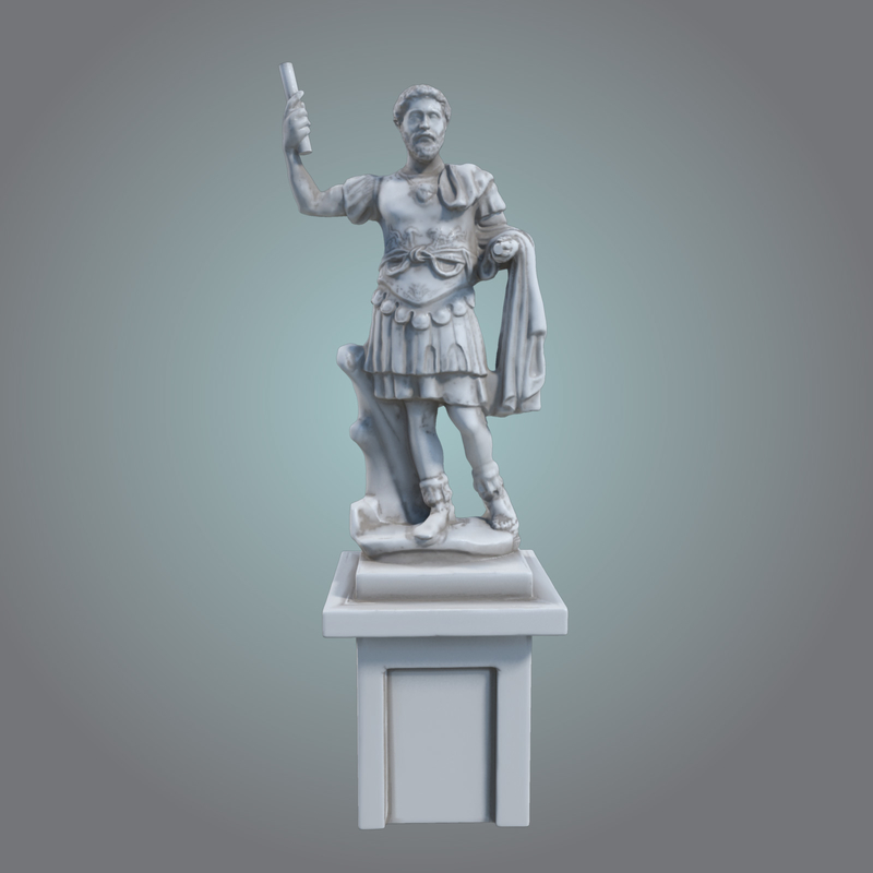 3d ancient roman statue model
