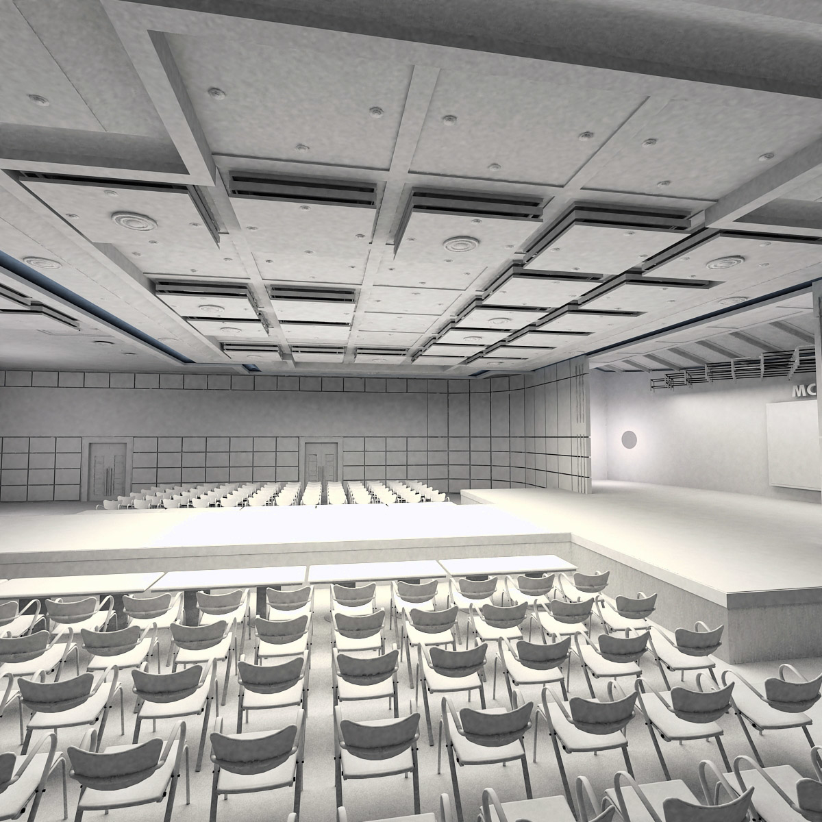 auditorium hall 3d model