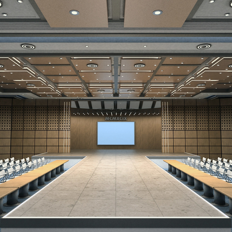 auditorium hall 3d model