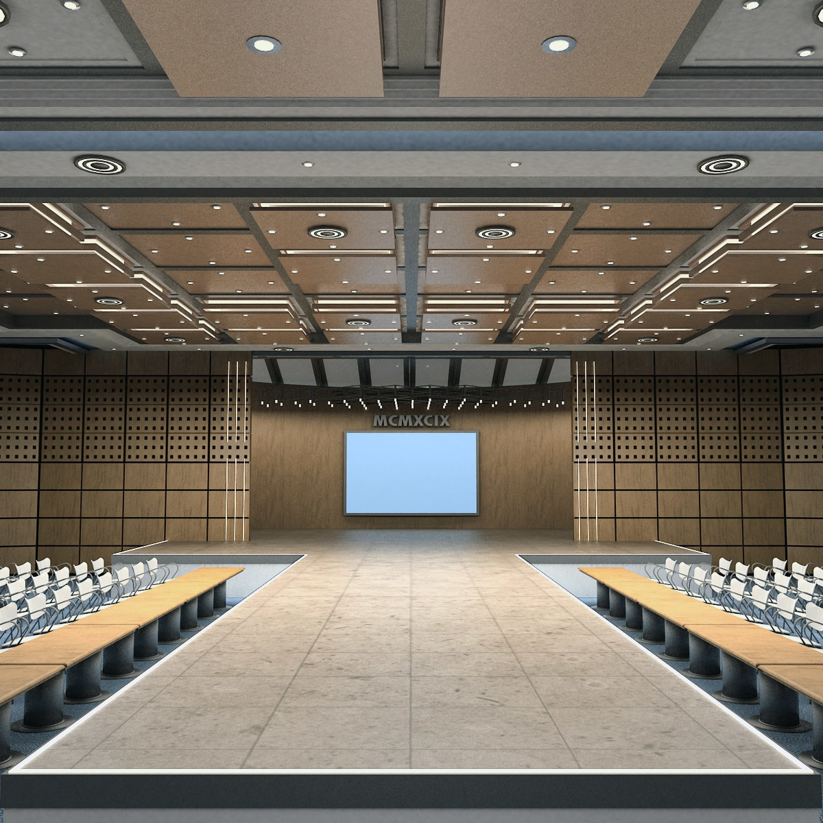 auditorium hall 3d model