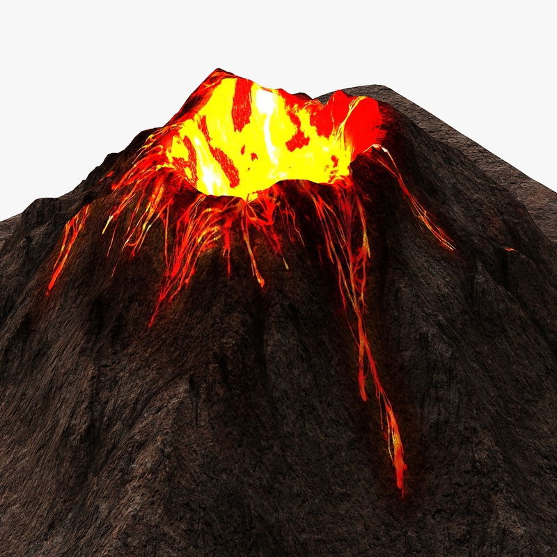 volcano 3d max
