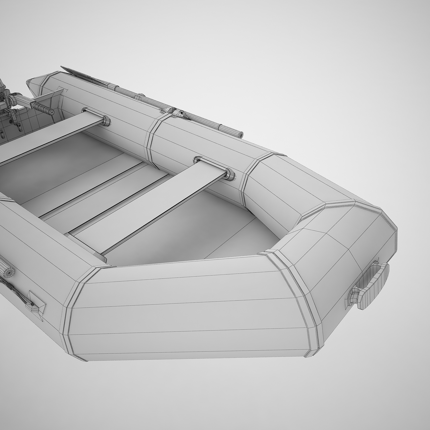 3d boat inflatable model