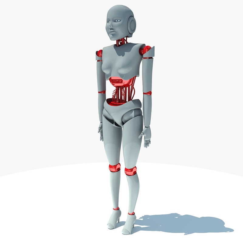 3dsmax rigged human robot biped