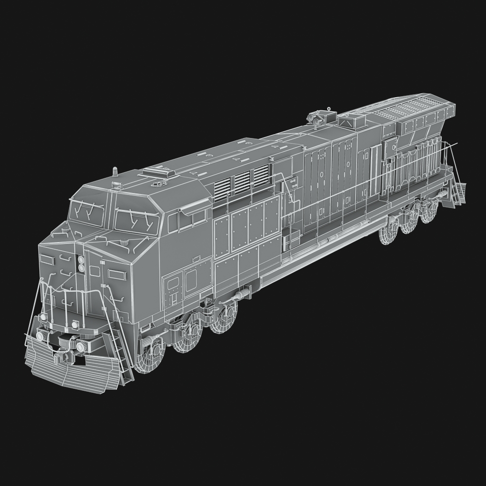 3d model american cw60ac locomotive