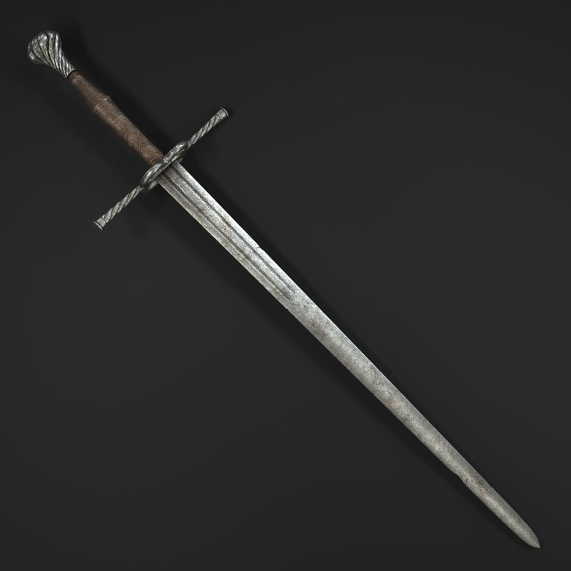 german sword 3d obj