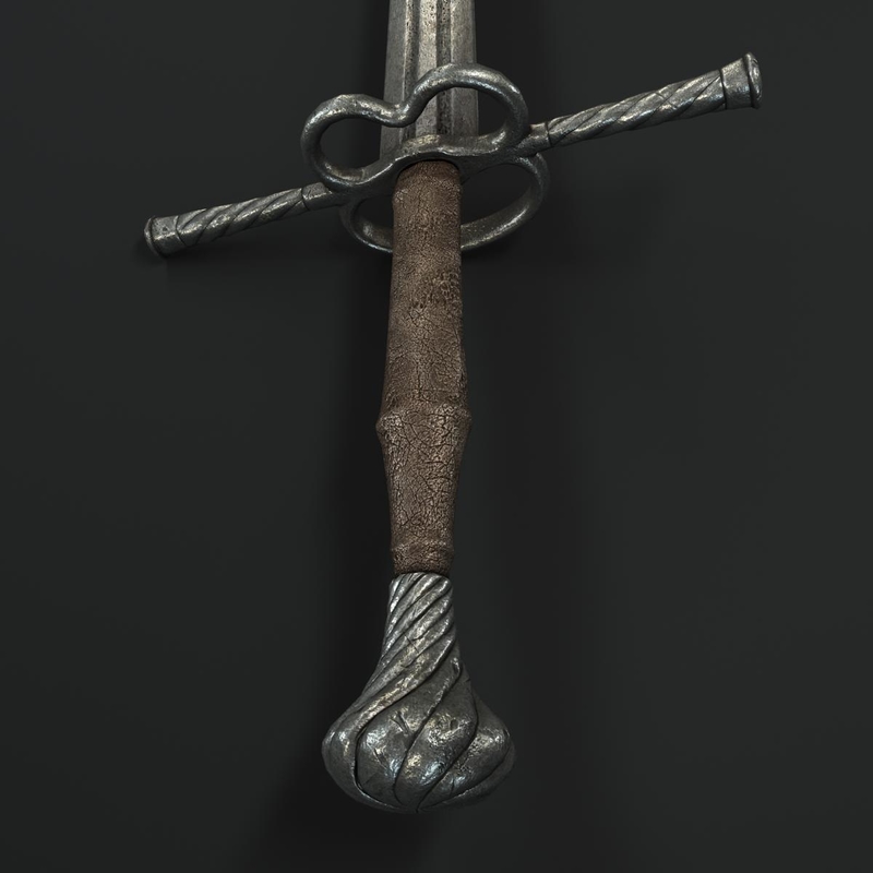 german sword 3d obj